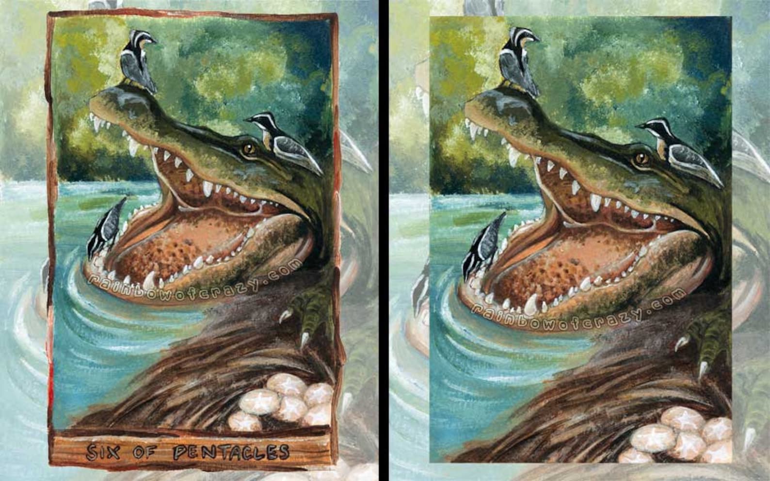 Arte de cocodrilo impresión de cualquier tamaño ilustración | Etsy