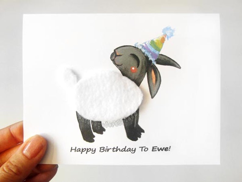 Funny Card Black Sheep Card Happy Birthday to Ewe Farm - Etsy