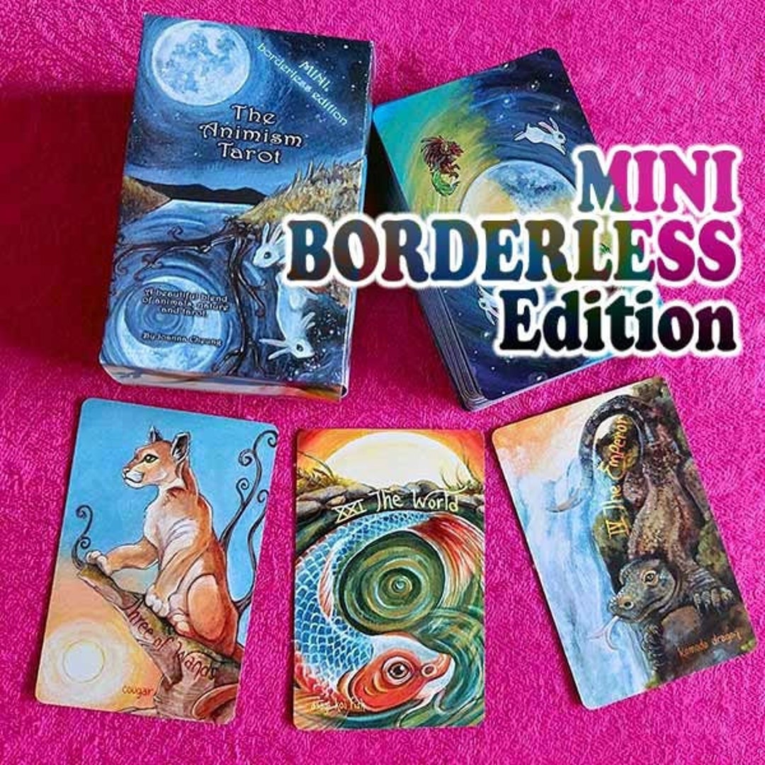 Animism Tarot MINI BORDERLESS Deck Animal Tarot Cards Happy - Etsy