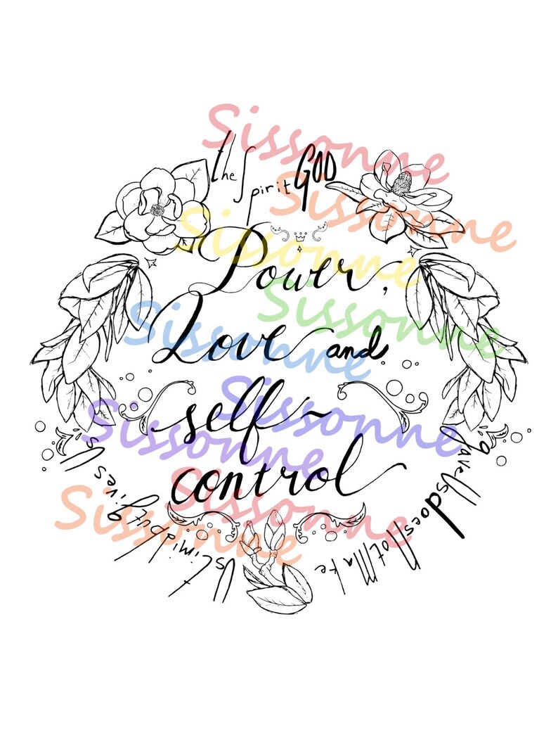 2 Timothy 1:7 Bible Verse Coloring Page Download PDF Print | Etsy