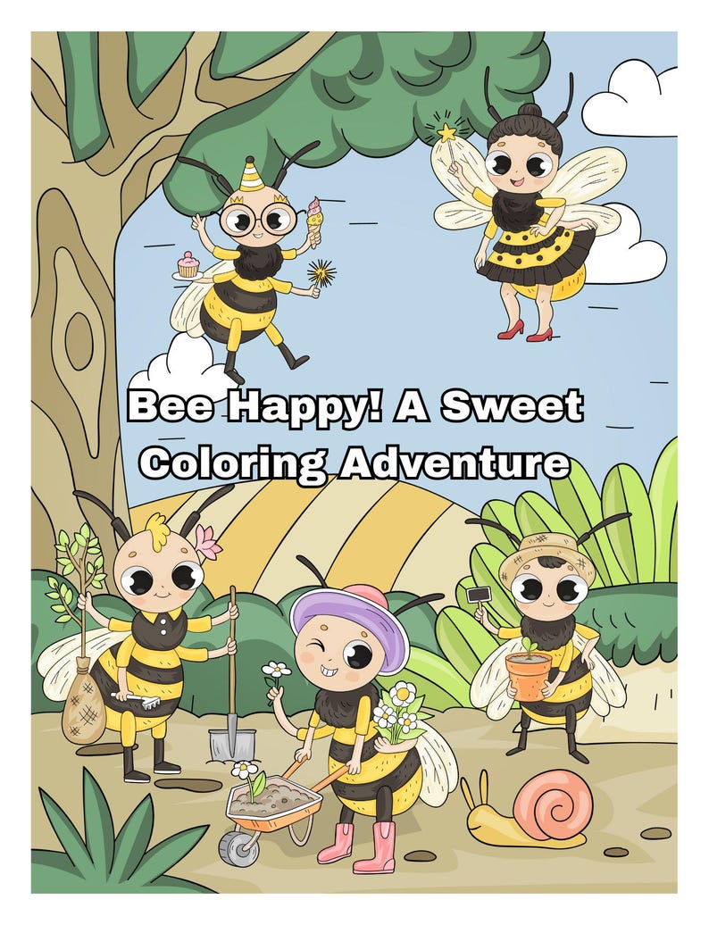 BEE Happy! A Sweet Coloring Adventure - Etsy