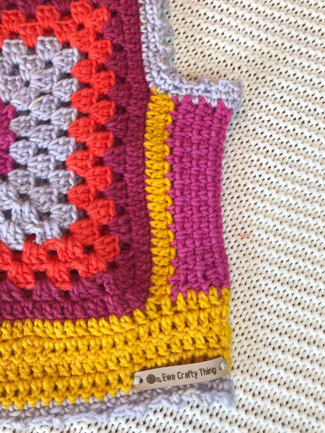 Retro Vest Granny Square Vest Crochet Vest Bright Colored - Etsy