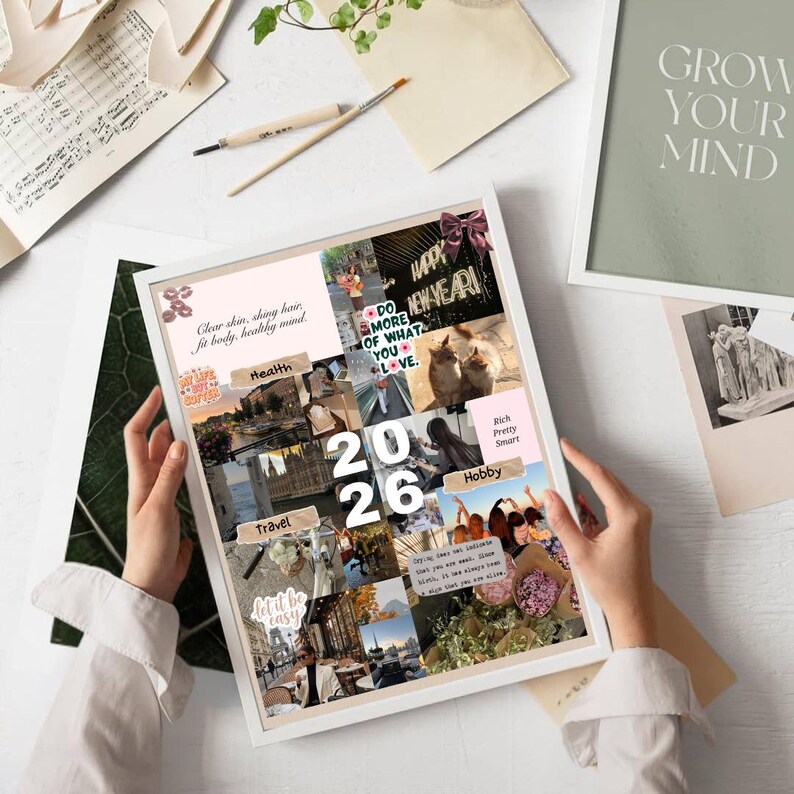 Vision Board 2026 Printable, 2026 Goals Wall Art, Vision Board Kit, New ...