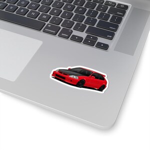 90s JDM Honda Civic EK Sticker, Red EK Hatchback Vinyl Decal | Tuner ...