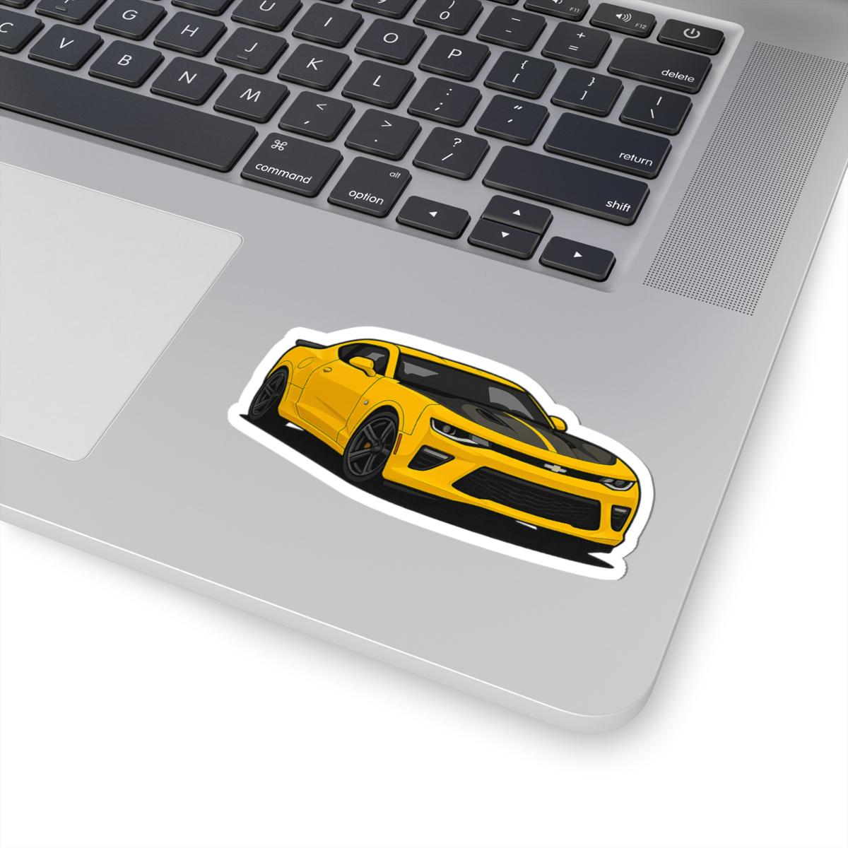 Yellow Chevrolet Camaro Sticker | Muscle Car Vinyl Decal, Performance ...