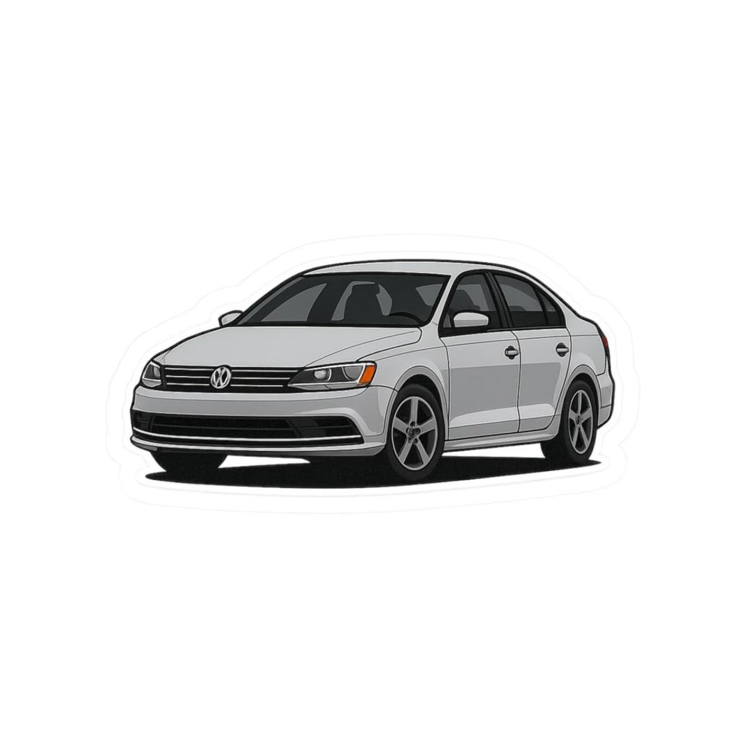 Silver Volkswagen Jetta Sticker | Kiss-cut Car Decal| VW - Etsy