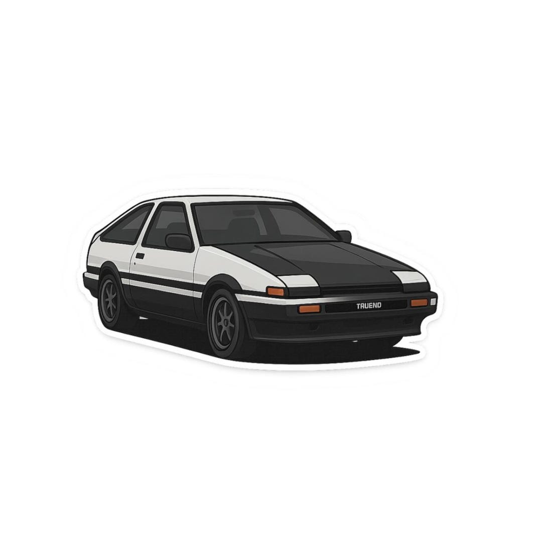 AE86 Trueno JDM Drift Sticker Kiss-cut Sticker | Anime Car Decal - Etsy