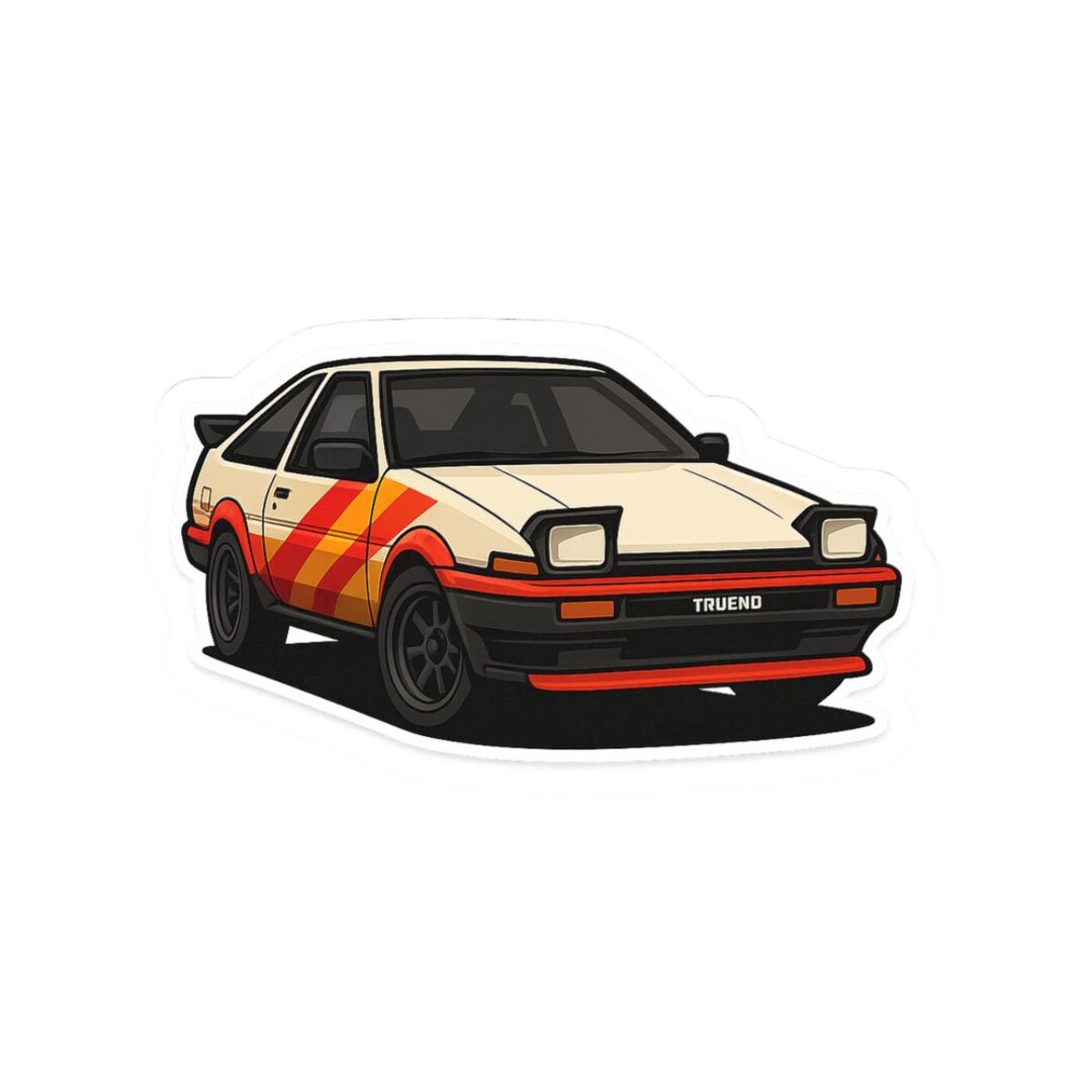 AE86 Trueno Rally Sticker Kiss-cut Vinyl | JDM Retro Racing Car Decal ...