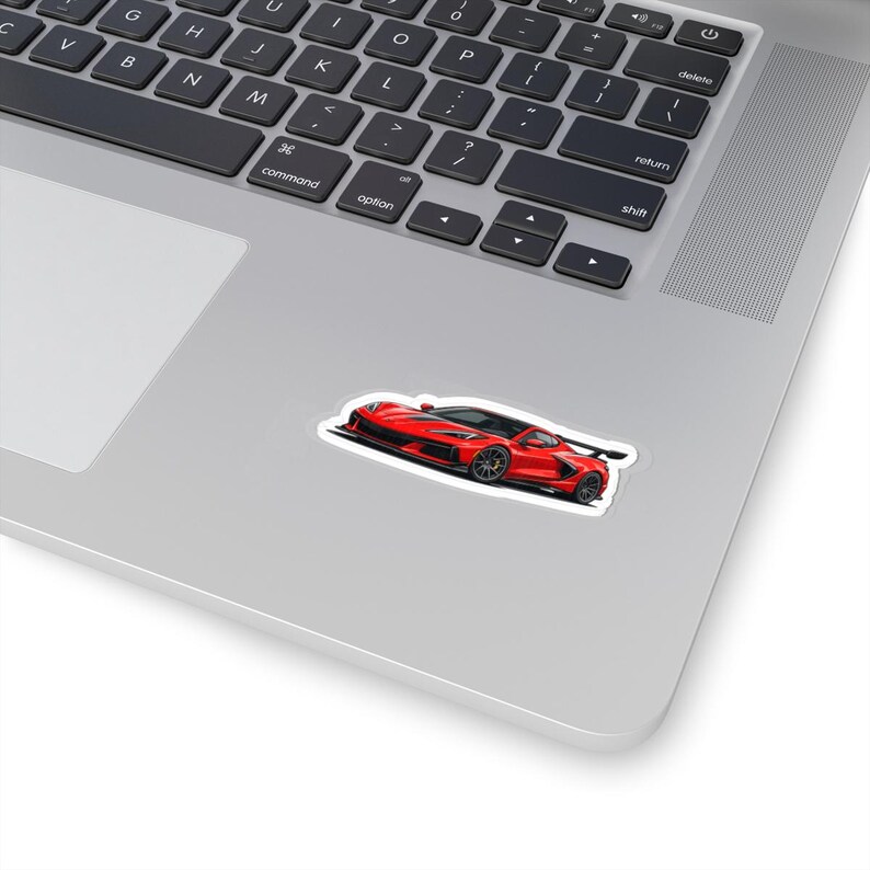 Corvette C8 Sticker Kiss-cut | Red Mid-engine Supercar Vinyl Decal - Etsy