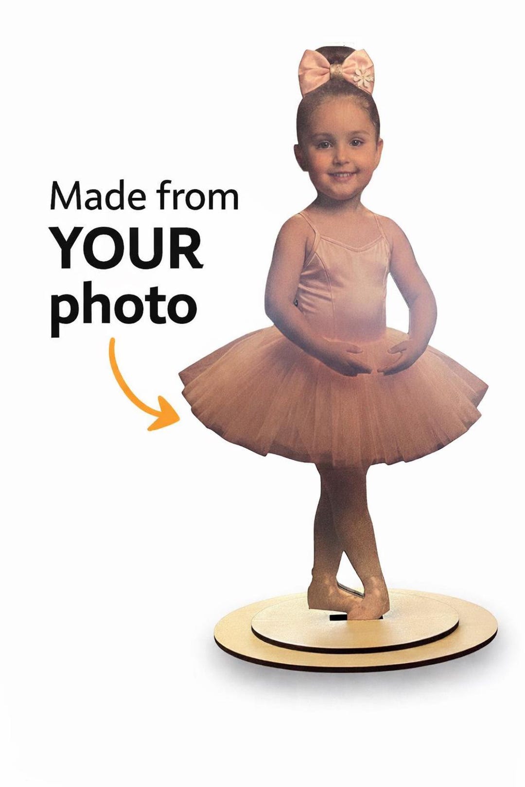 Custom Wooden Photo Cutout Standee, Personalized Child Photo Silhouette ...