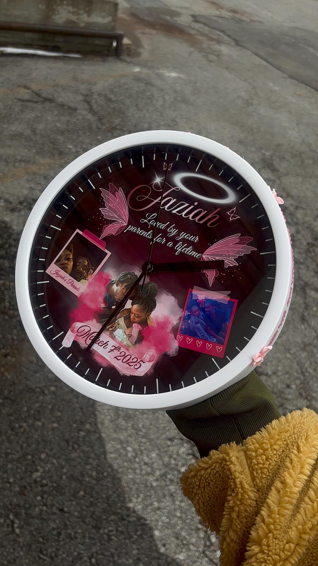 Custom Wall Clock With Picture, Personalized Family Photo Clock Unique ...
