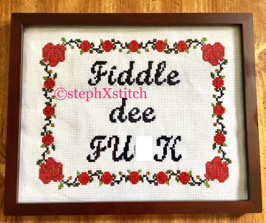 PATTERN MATURE Fiddle De F-ck Funny Subversive Cross Stitch Instant ...