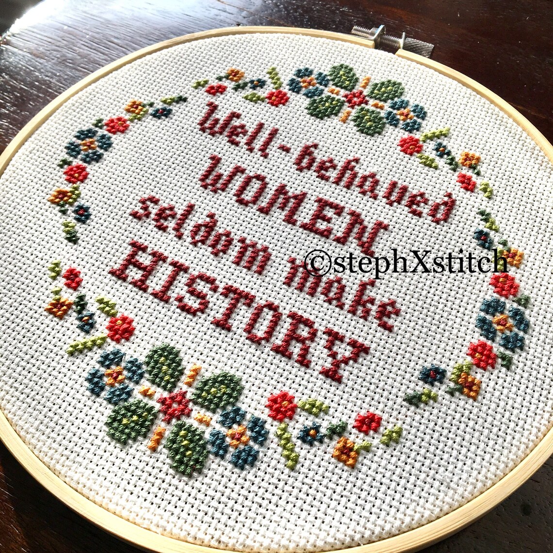 Feminist Cross Stitch Pattern Well Behaved Women Seldom Make - Etsy