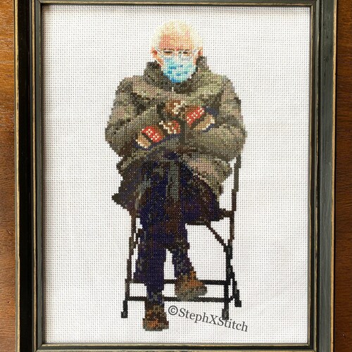 Bernie Sanders Cross Stitch Pattern Bernie Mittens | Etsy