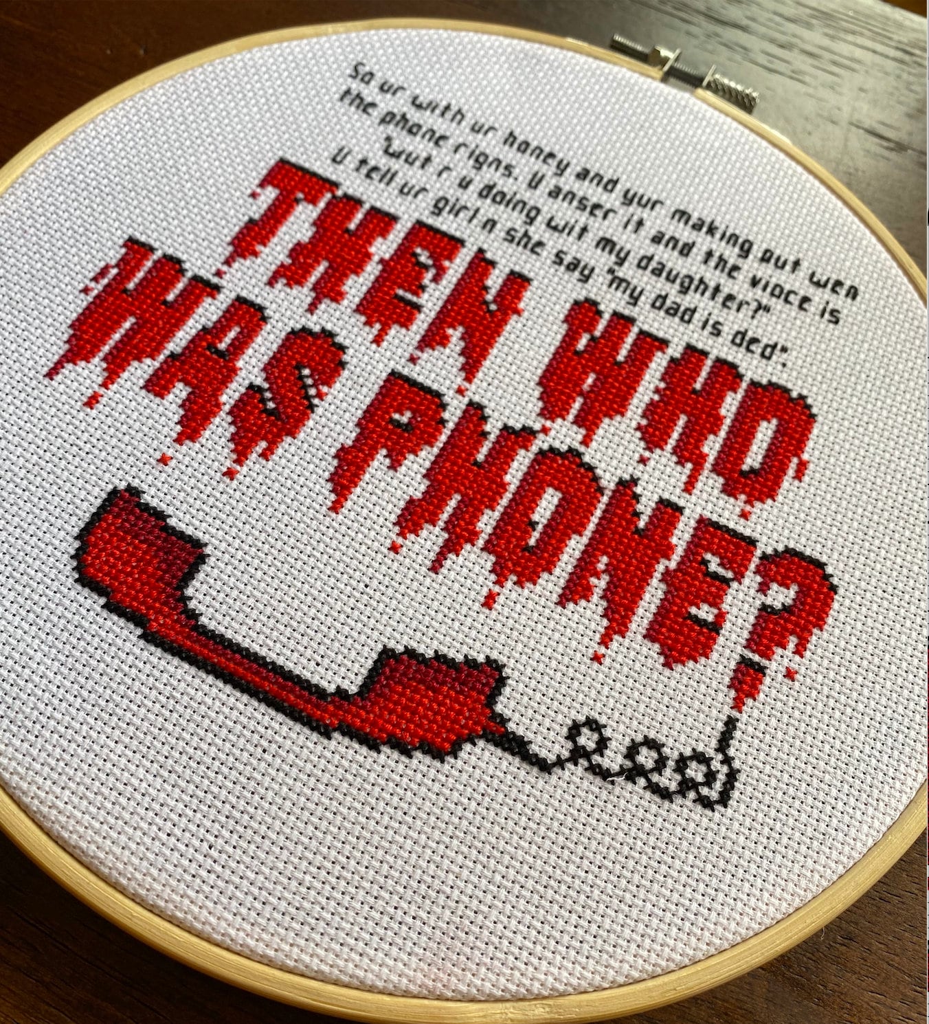 Cross Stitch Pattern Then Who Was Phone Creepypasta LPOTL Meme | Etsy