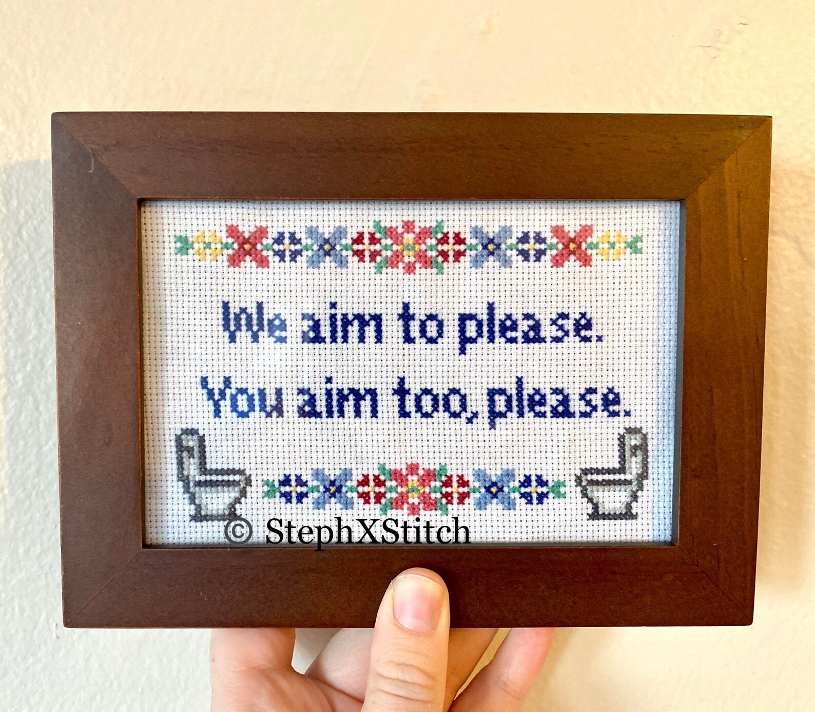 PATTERN We Aim to Please You Aim Too Please Cross Stitch - Etsy