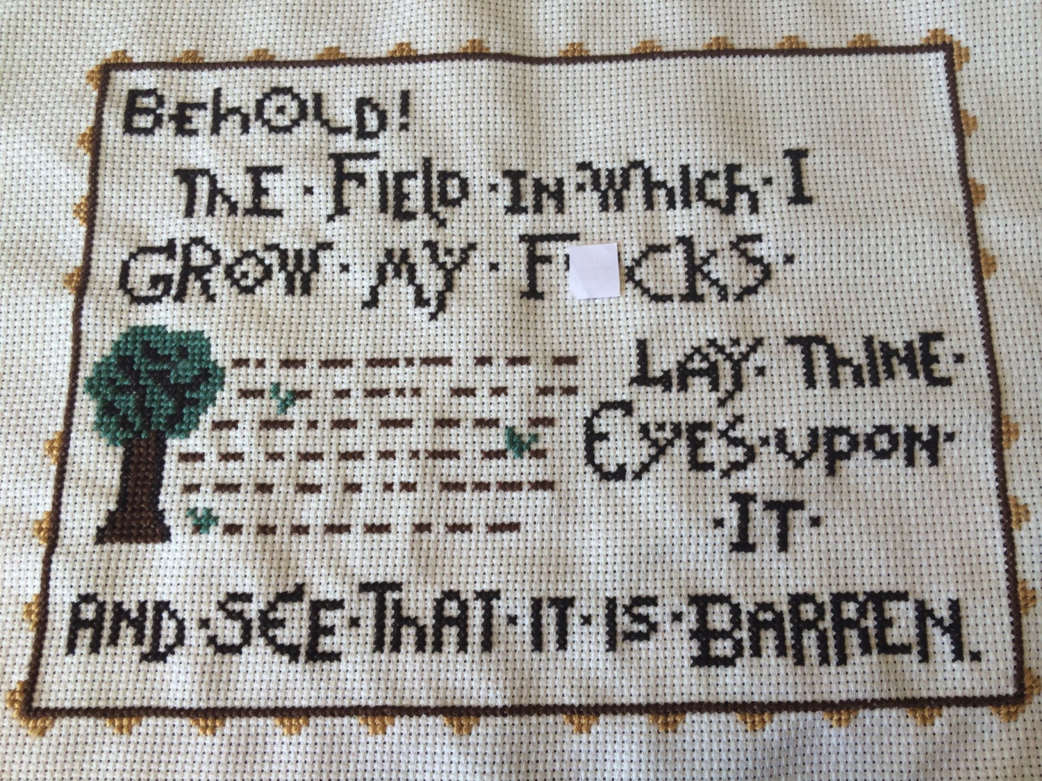 KIT Behold the Field in Which I Grow My F-ucks Tapestry Meme - Etsy UK