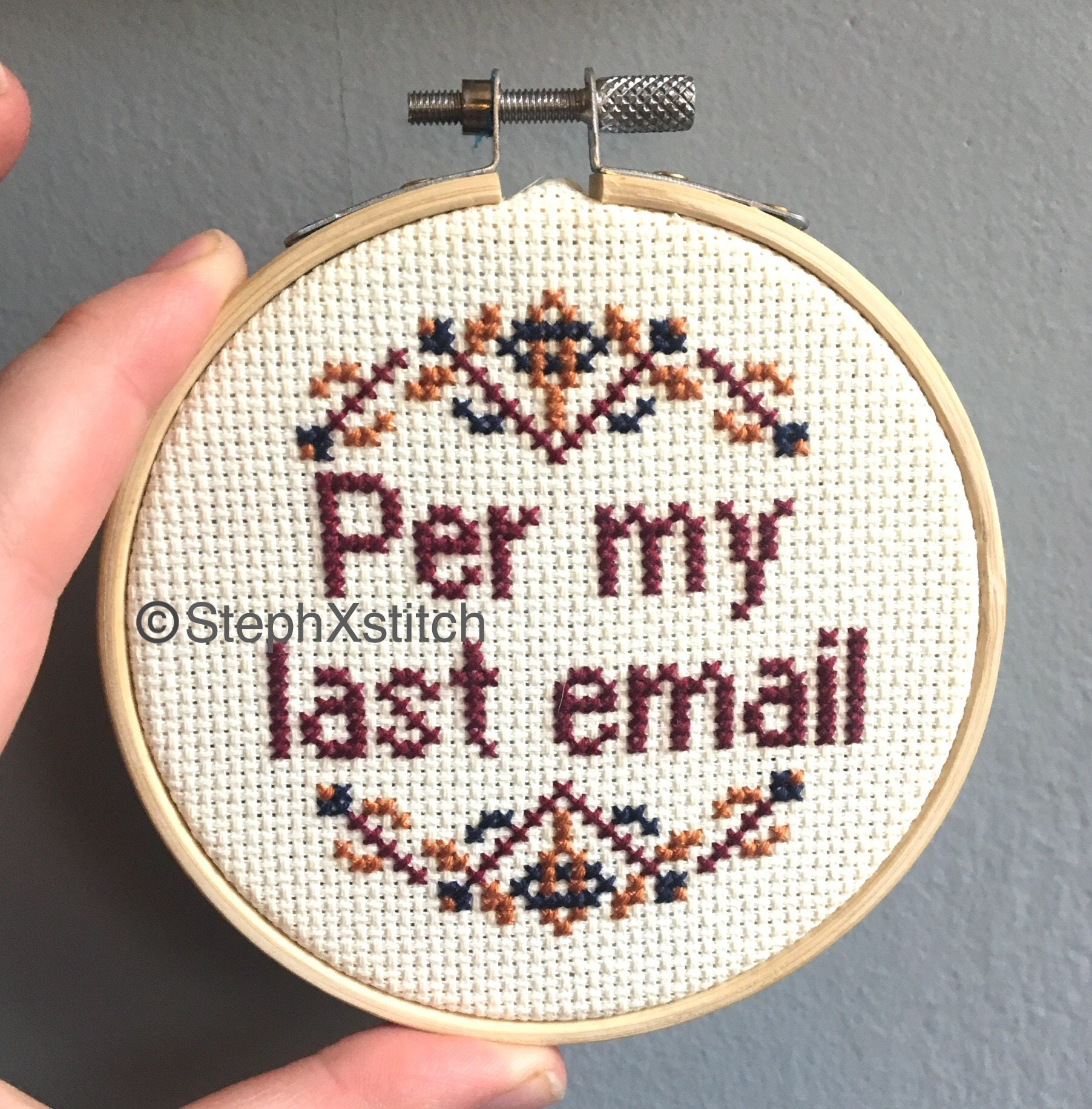 PATTERN per My Last Email Cross Stitch Pattern Instant | Etsy