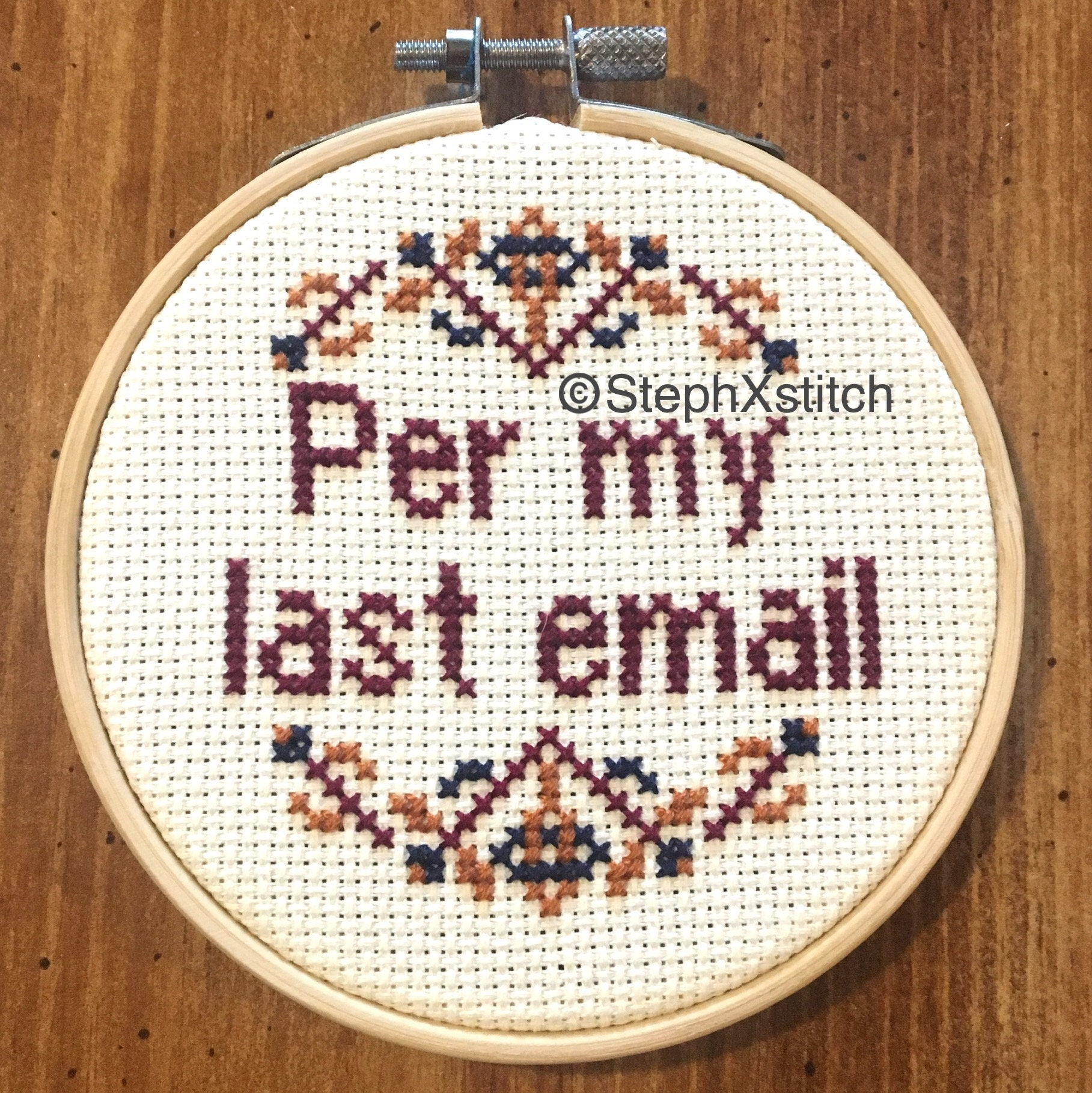 PATTERN per My Last Email Cross Stitch Pattern Instant | Etsy