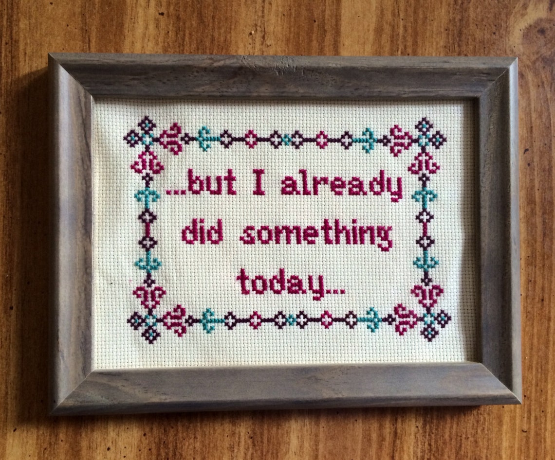 PATTERN but I Already Did Something Today Cross Stitch Funny - Etsy Canada