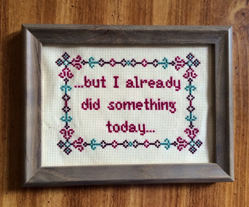 PATTERN But I Already Did Something Today Cross Stitch Funny | Etsy