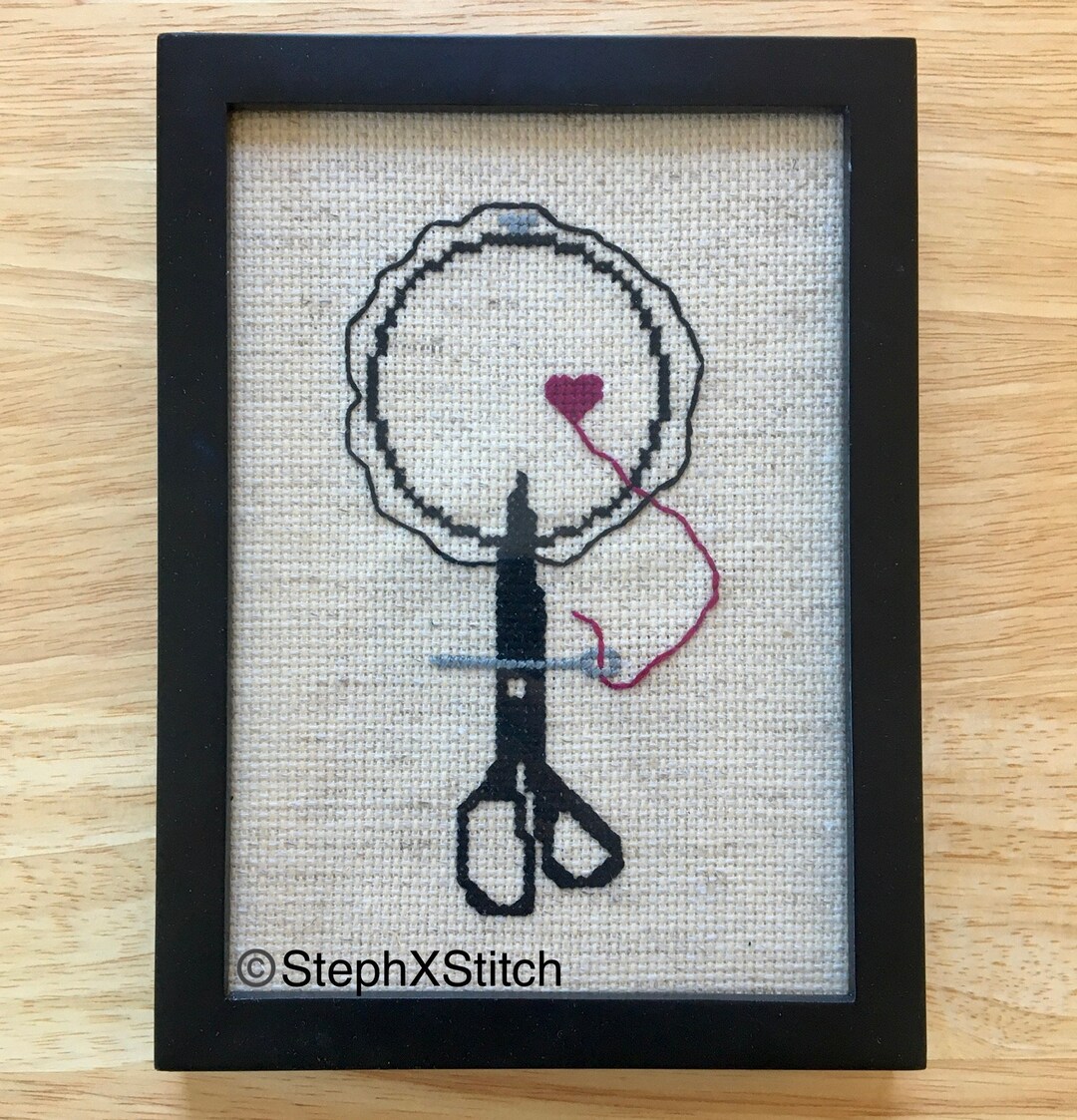 Female Symbol Crafter Feminist Cross Stitch Finished Framed Xstitch ...