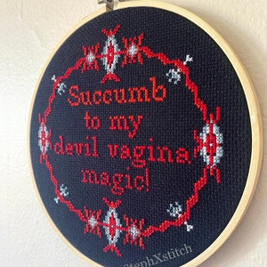PATTERN Succumb to My Devil Vagina Magic Instant Download PDF - Etsy