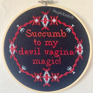 PATTERN Succumb to My Devil Vagina Magic Instant Download PDF - Etsy