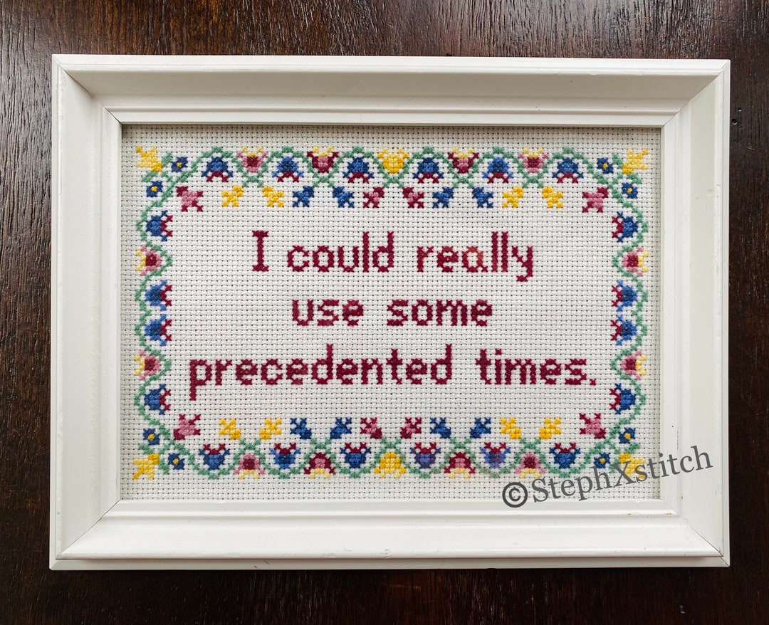 PATTERN I Could Really Use Some Precedented Times Meme Xstitch Funny ...