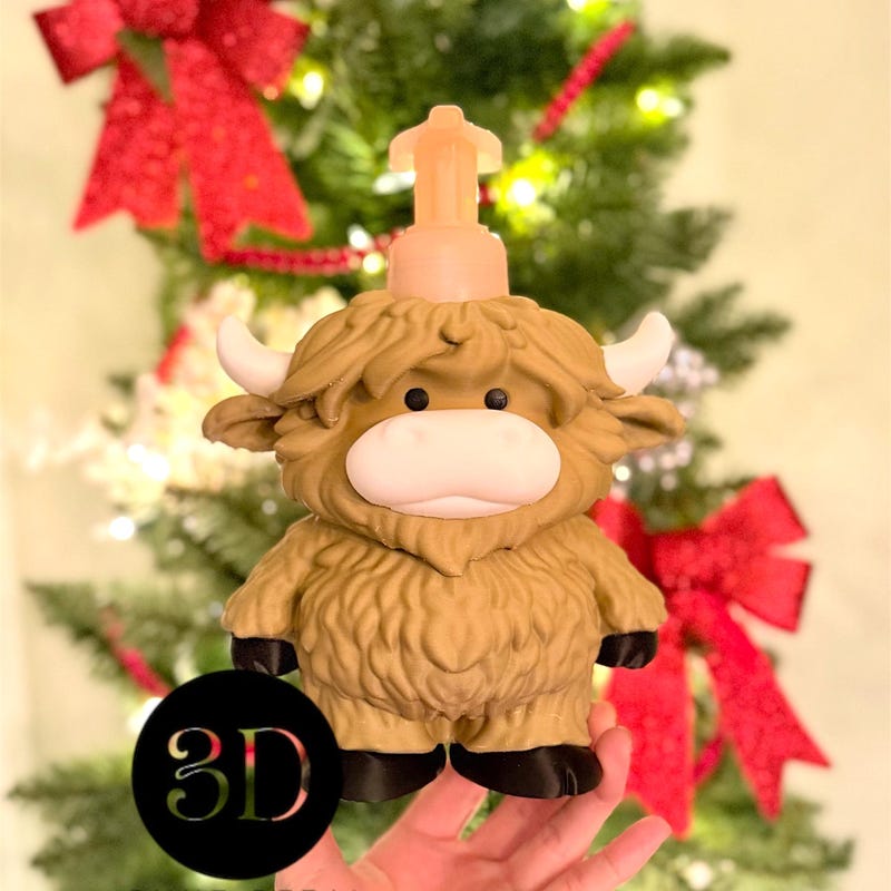 Highland Cow 3d Soap Dispenser - Etsy