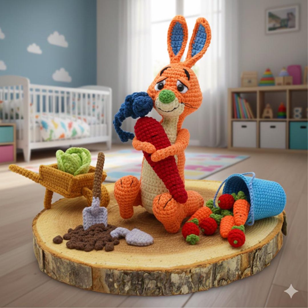 Amigurumi-haakpatroonset honingbeer en konijnvriend • schattig bosduo ...