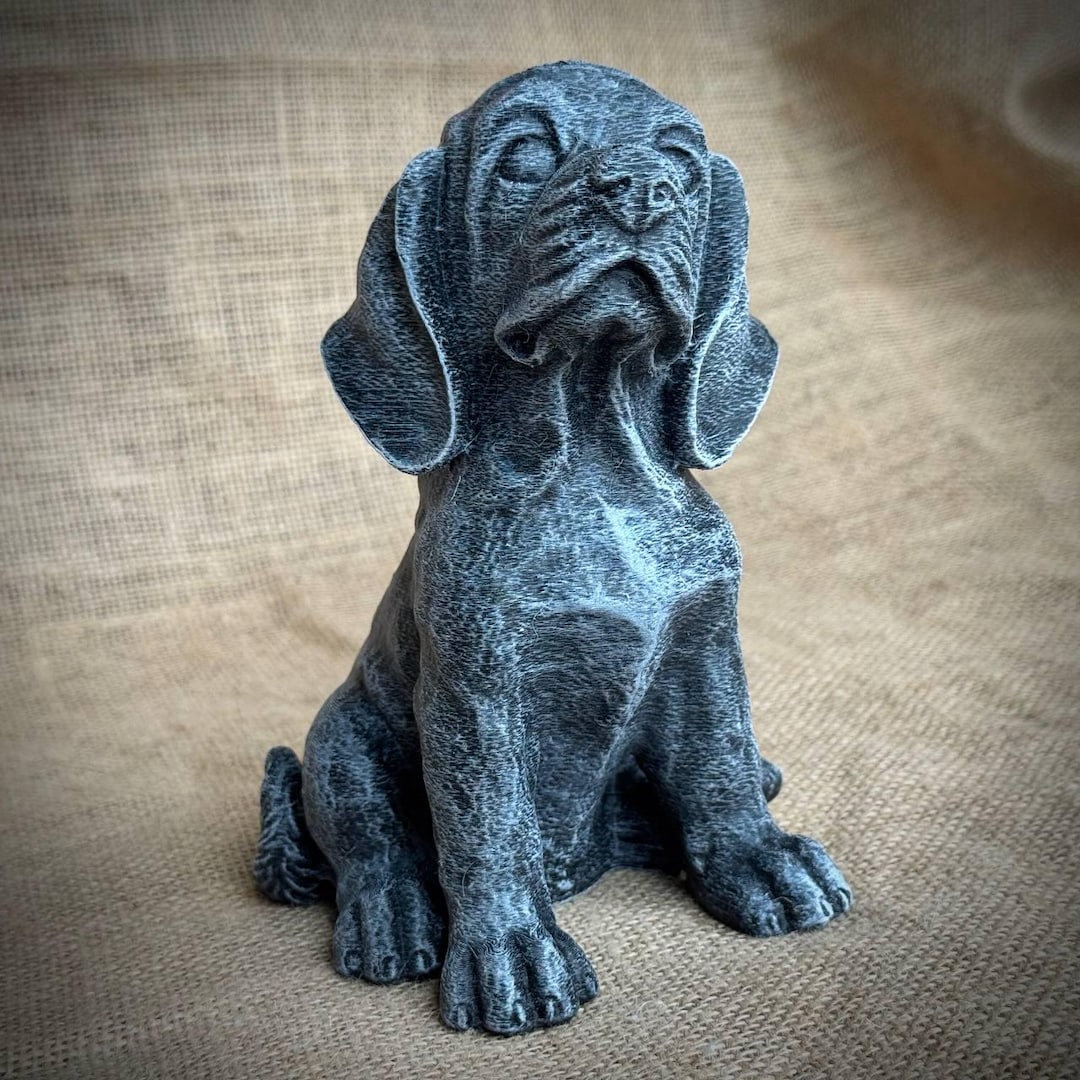 Concrete Beagle Dog Statue Beagle Puppy Figurine Sitting Dog Garden ...