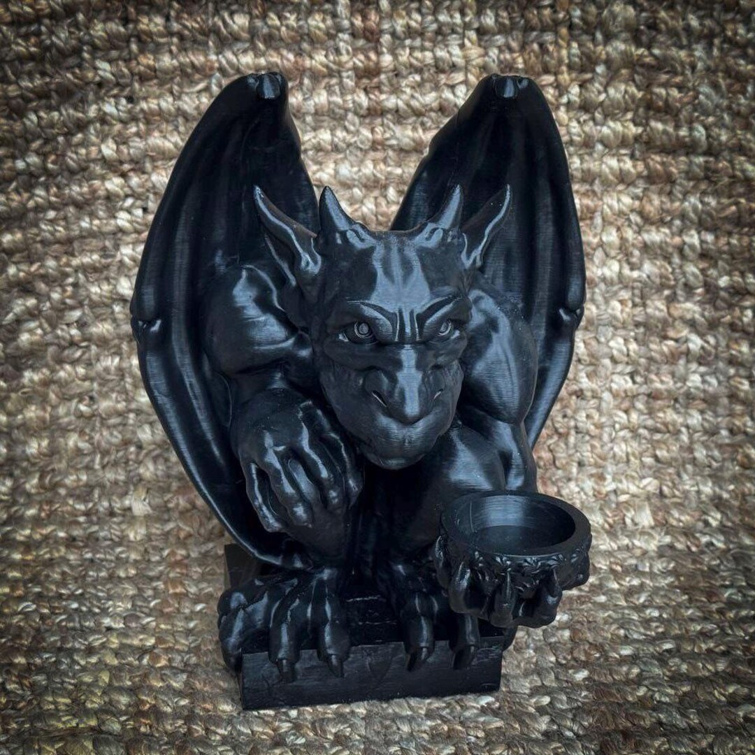 Gremlin Stone Statue Concrete Gargoyle Statue Monster Figurine Winged ...