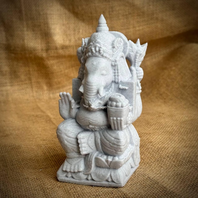 Lord Ganesh Idol Figurine Ganesha Concrete Statue Elephant God Garden ...