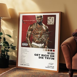 Get Rich or Die Tryin' Rapper 50 Cent Merch - Etsy