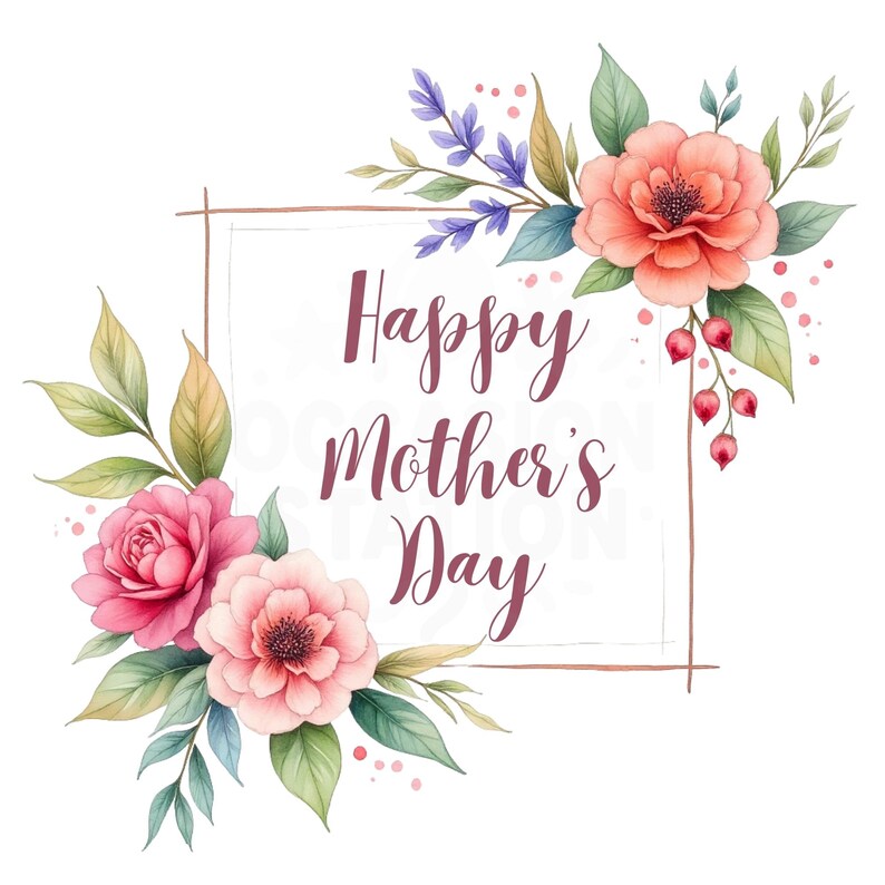 Retro Mother's Day Clipart Bundle, 54 Unique Designs - PNG (digital ...