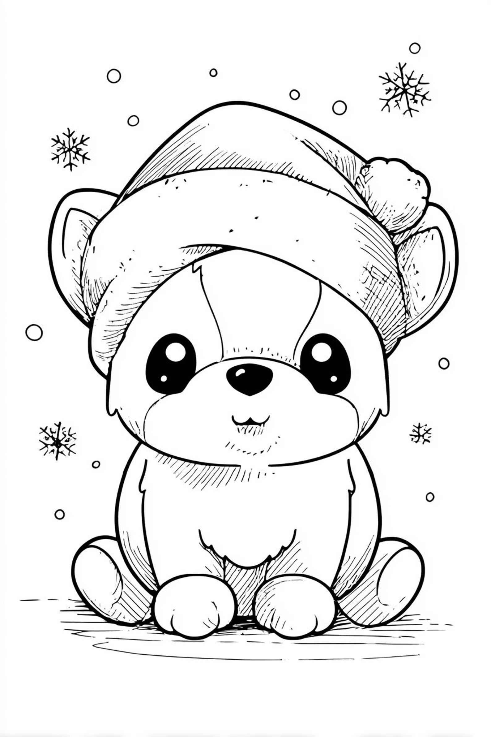 12 Holiday Animal Coloring Pages for Kids - Etsy