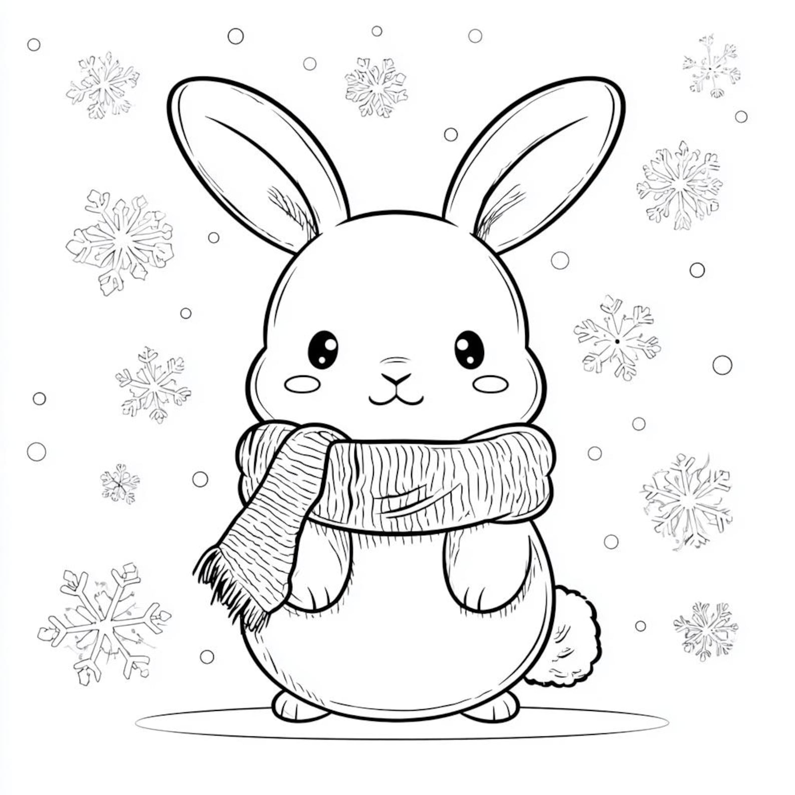 12 Holiday Animal Coloring Pages for Kids - Etsy