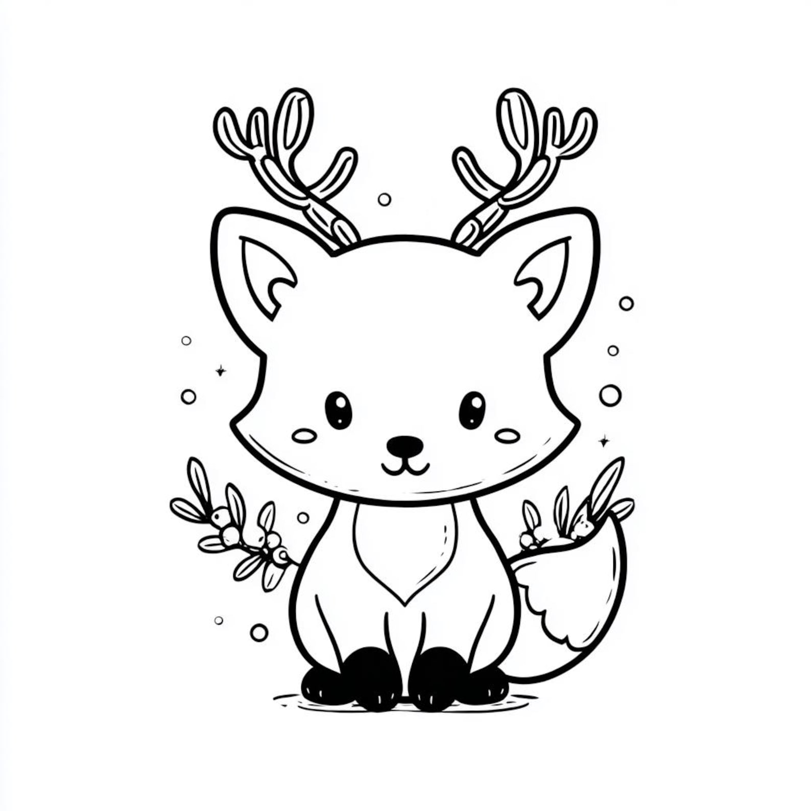 12 Holiday Animal Coloring Pages for Kids - Etsy