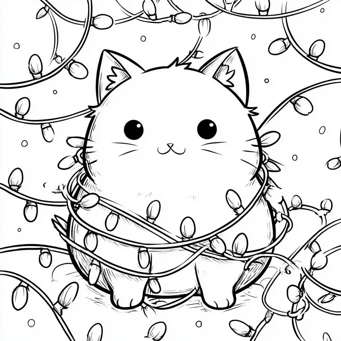 12 Holiday Animal Coloring Pages for Kids - Etsy