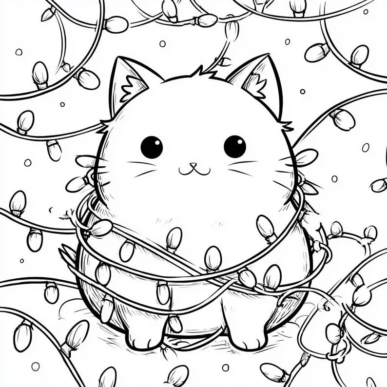12 Holiday Animal Coloring Pages for Kids - Etsy