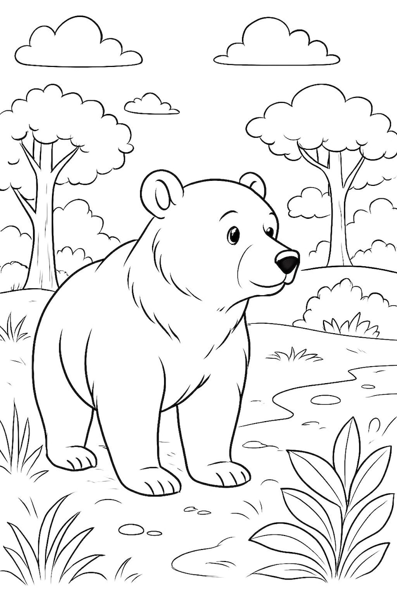 Safari Animals Coloring Pages for Kids | Printable Activity Book ...