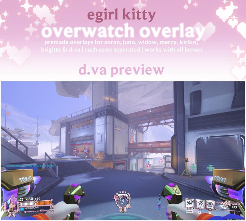 Egirl Kitty HUD Overwatch Overlay | HUDSIGHT - Etsy