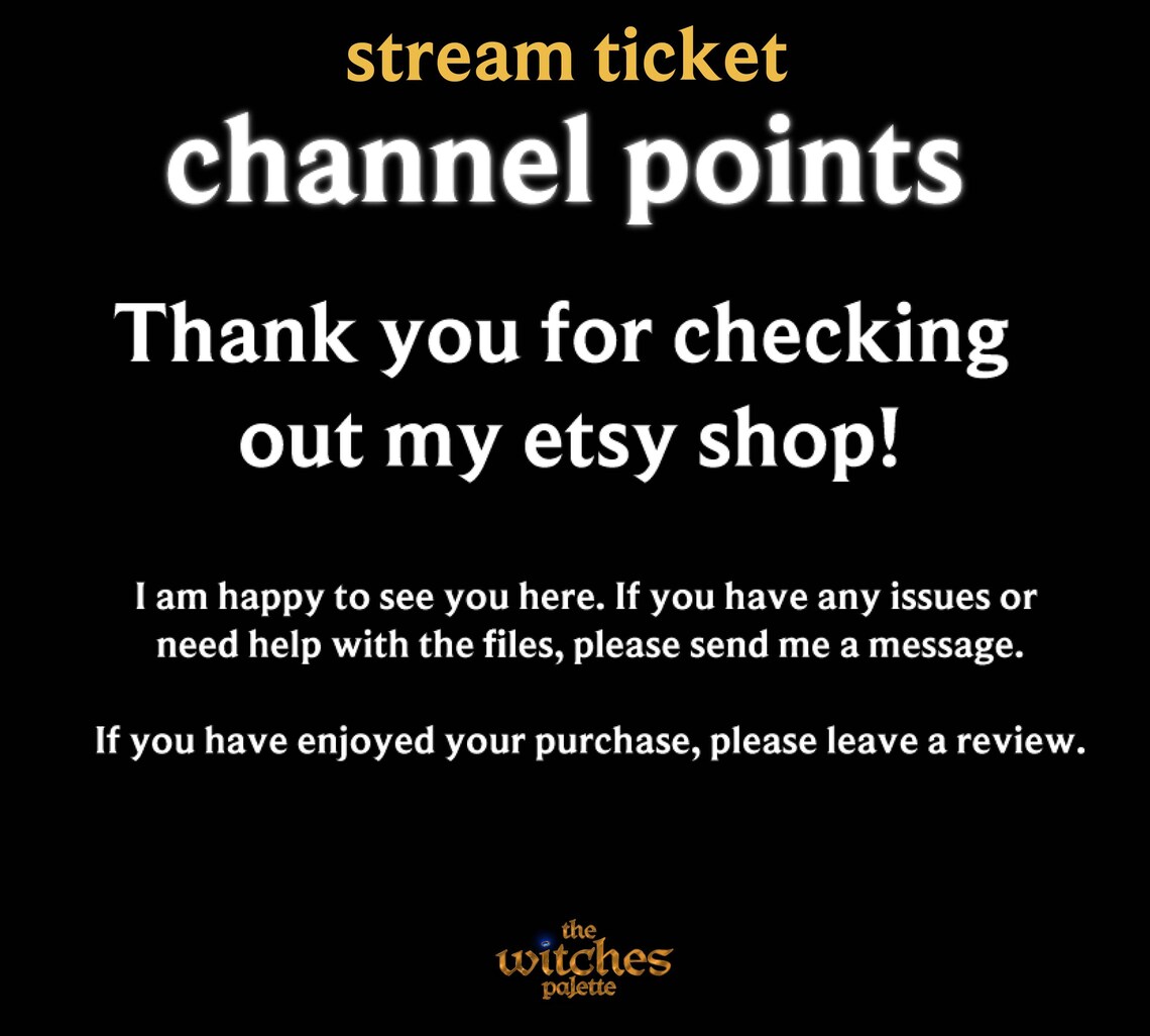 1v1 Stream Ticket Channel Points - Etsy