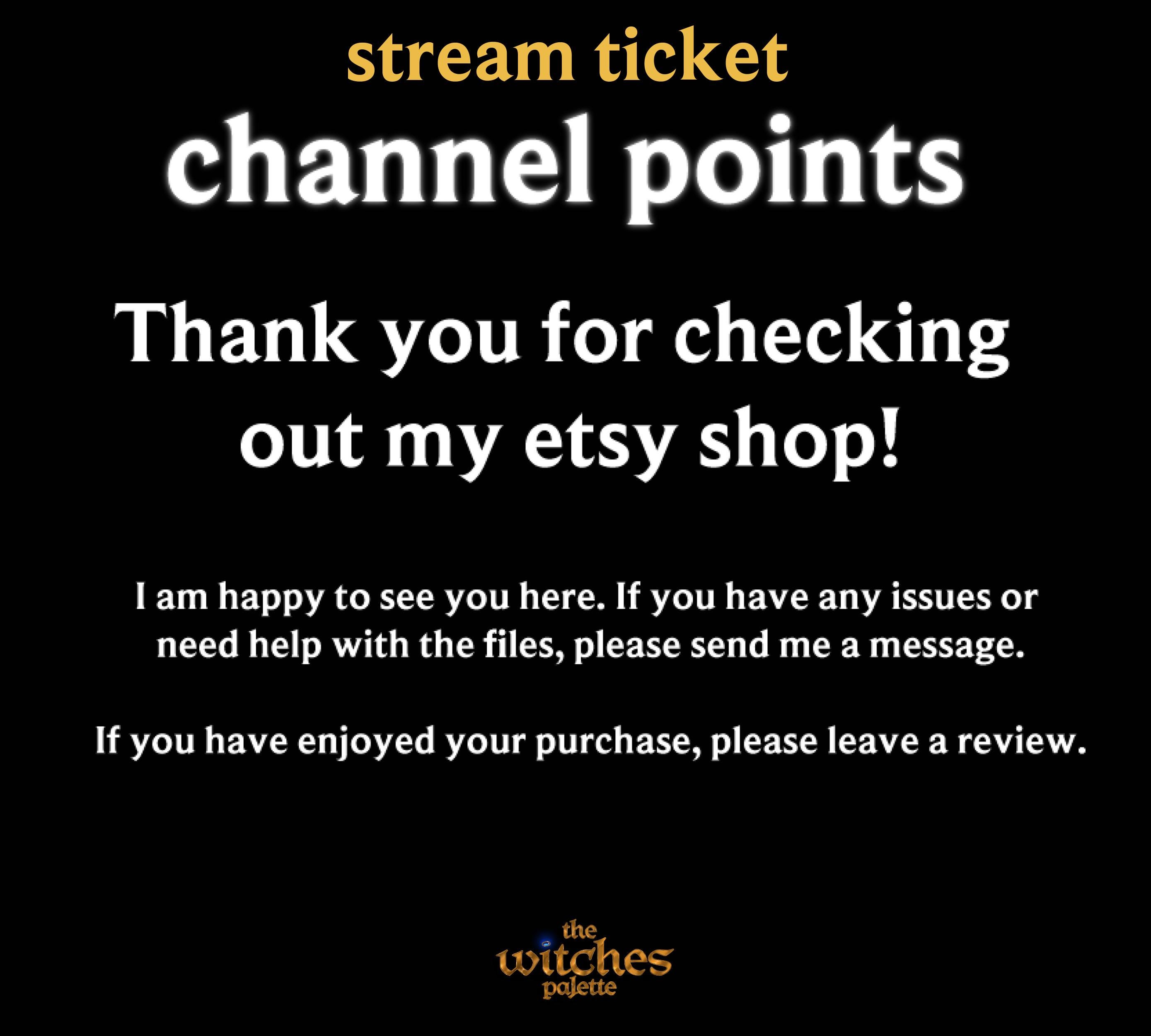 1v1 Stream Ticket Channel Points - Etsy