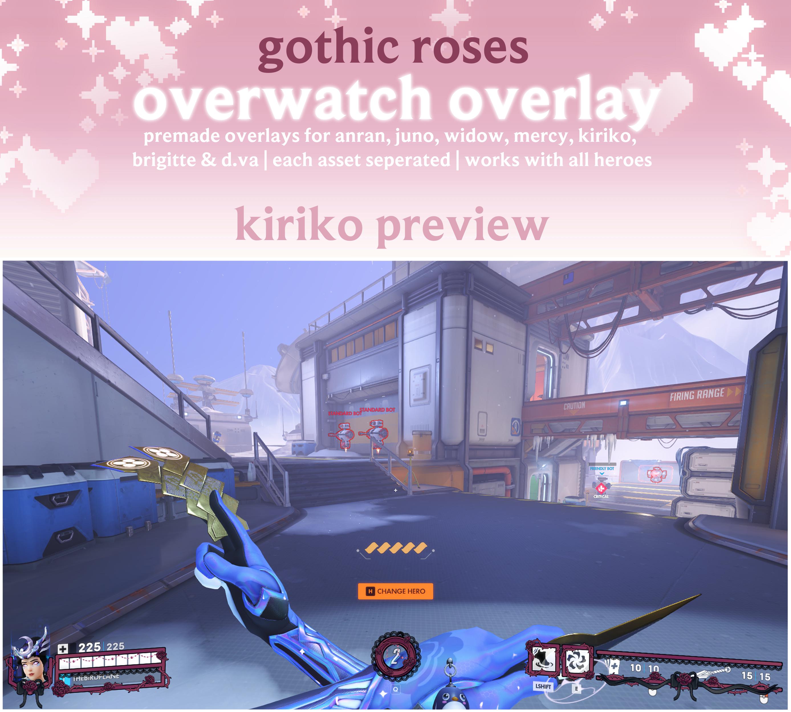 Gothic Roses HUD Overwatch Overlay | HUDSIGHT - Etsy