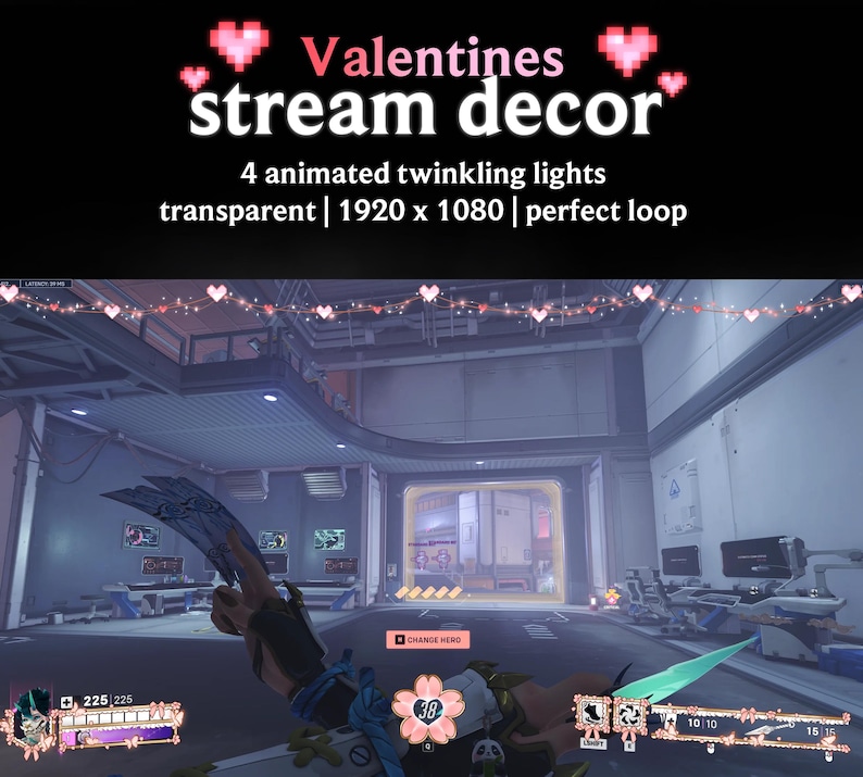 Valentines Hearts Animated Stream Lights | Transparent .mov ...
