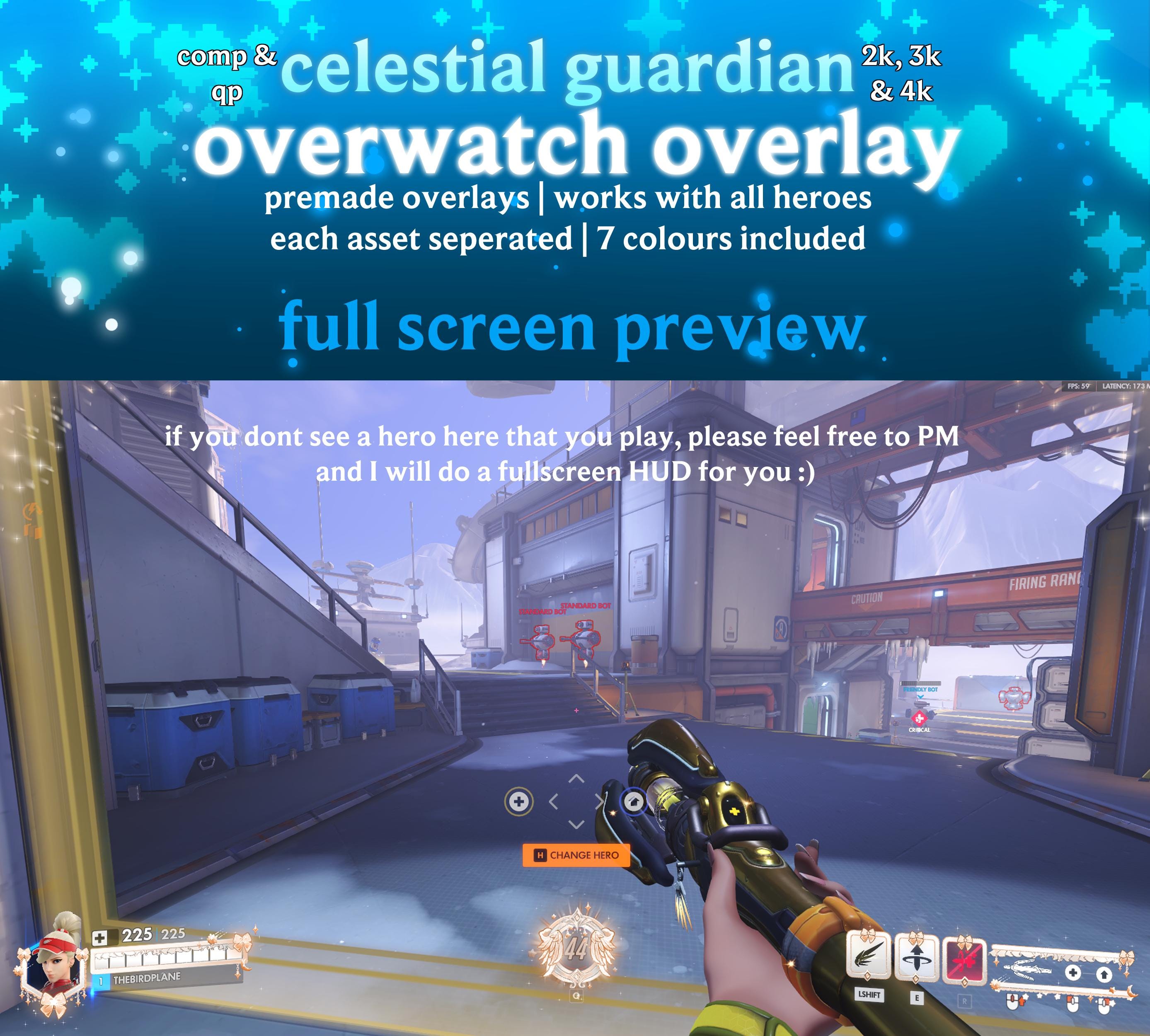 Celestial Guardian Bundle Mercy Overwatch Stream HUD Overlay | HUDSIGHT ...