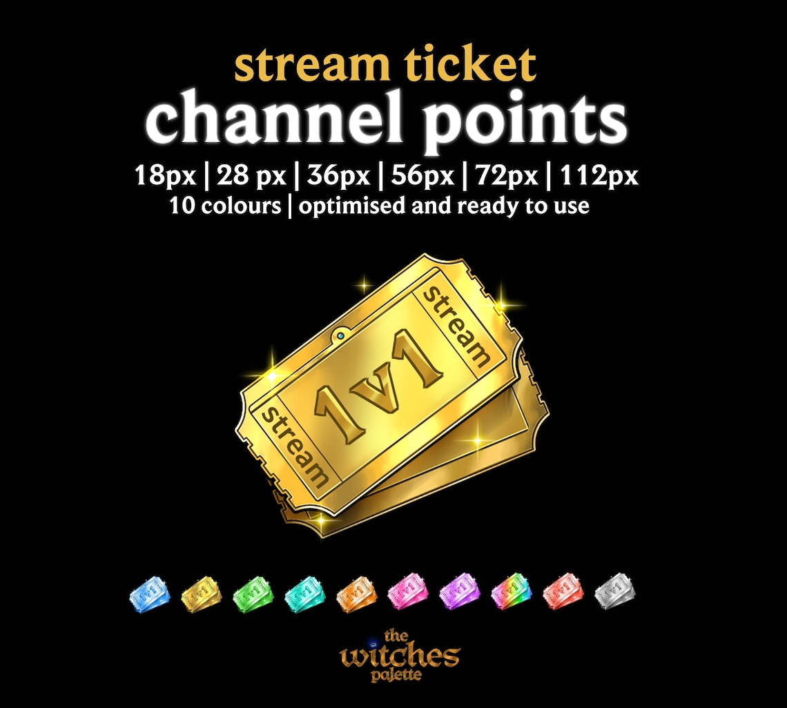 1v1 Stream Ticket Channel Points - Etsy