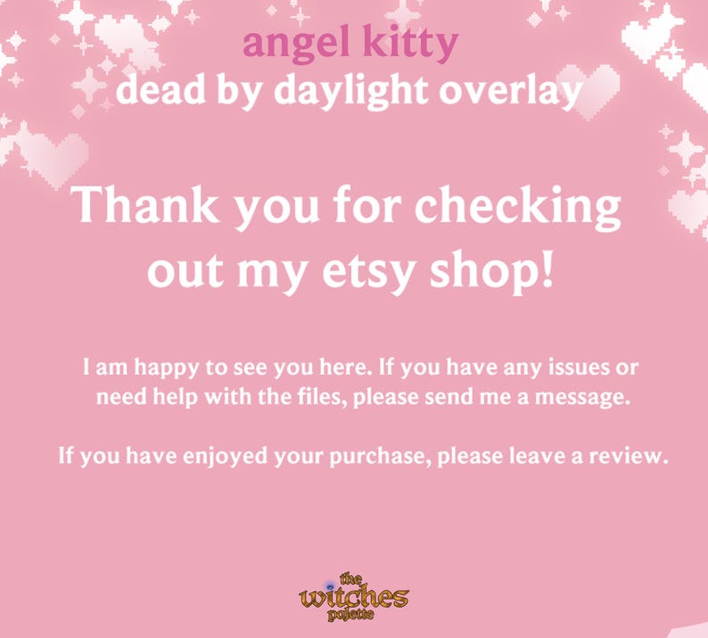 Angel Kitty HUD Dead by Daylight Overlay | HUDSIGHT | Perk Covers - Etsy UK